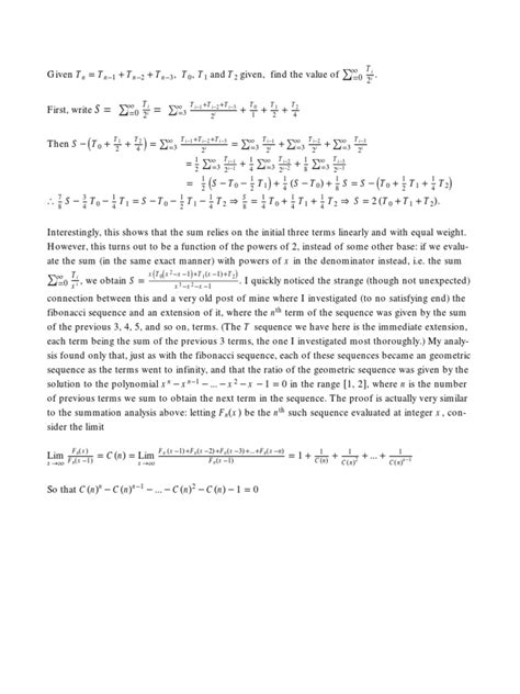 assorted problems pdf summation sequence