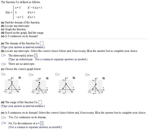 solved the function f is defined as follows a find the