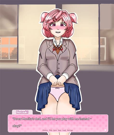 Rule 34 1girls 5 Fingers Background Blue Skirt Blush Blushing Bow Bow Panties Breasts Ddlc