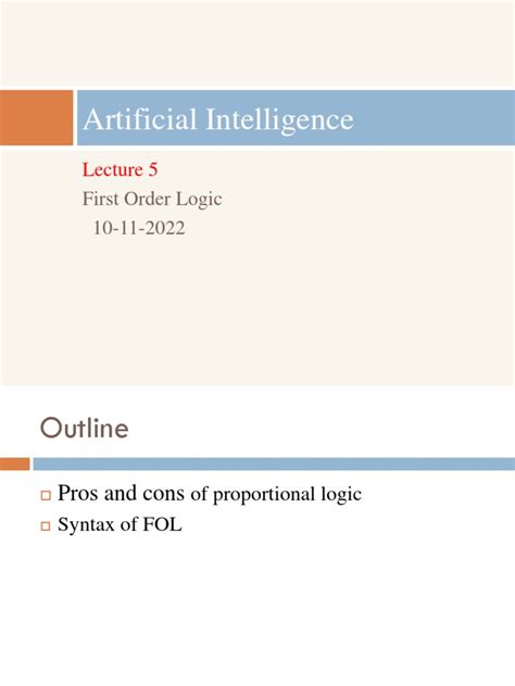 part 2 fol pdf first order logic interpretation logic