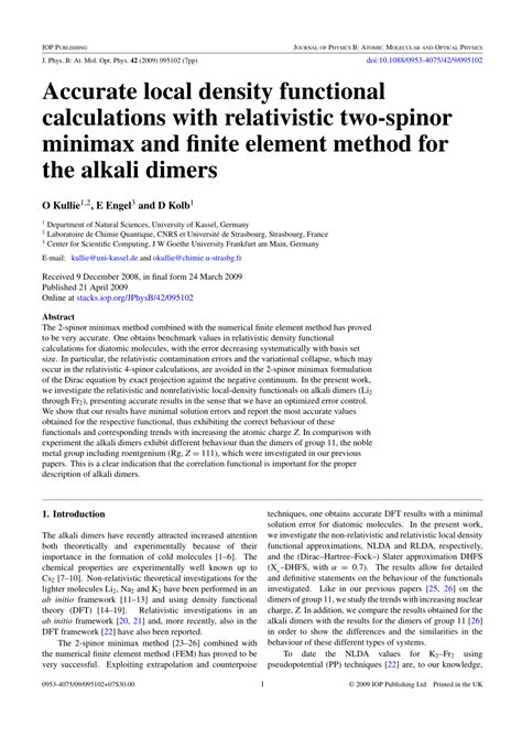 pdf accurate local density functional calculations with relativistic two spinor minimax and