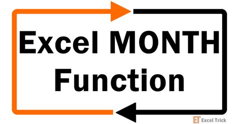 Excel MONTH Function How To Use