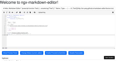 Ngx Markdown Editor Forked Codesandbox