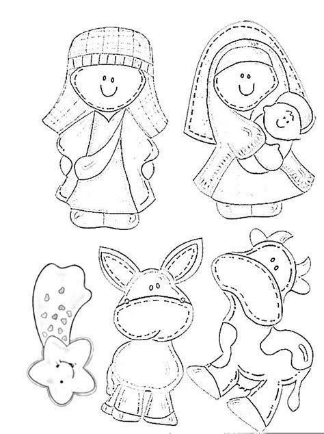 Pesebre En Puntillismo Pesebres Para Colorear Figuras De Fieltro