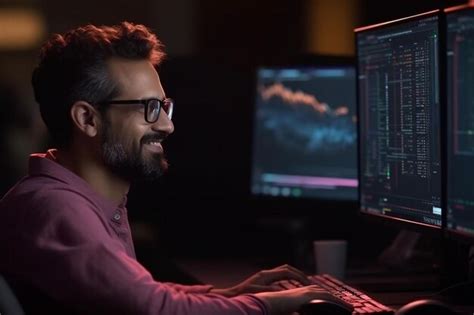 Premium Photo Software Developer Brainstorming Ideas To Write Code