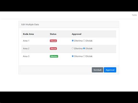 Tutorial Codeigniter 3 Update Upproval Multiple Data Dengan Mysql YouTube