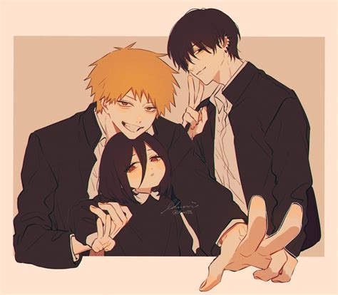 Denji Nayuta And Yoshida Hirofumi Chainsaw Man Drawn By Izumi