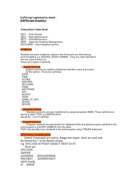 sap script pdf parameter computer programming subroutine