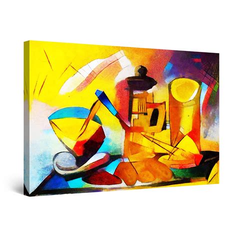 Startonight Canvas Wall Art Abstract Kitchen Table Cubism Painting