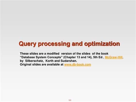 ppt query processing and optimization powerpoint presentation free download id 9732185