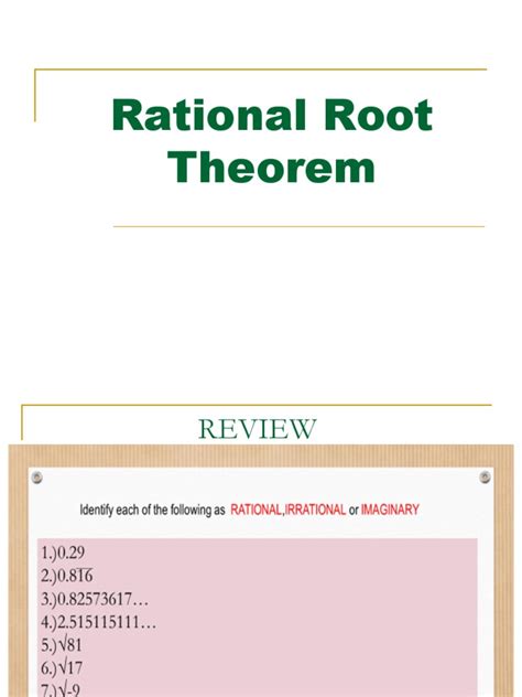 3 3 rational root theorem pdf factorization zero of a function