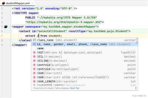 解决idea连接数据库后，xml中写sql语句不提醒数据库表字段问题 idea sql提示 csdn博客