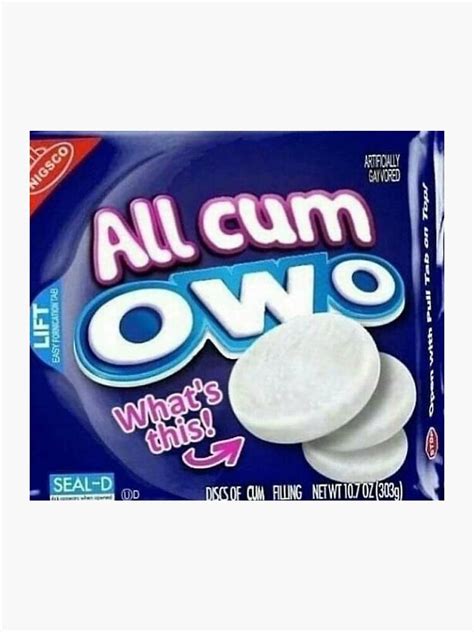 All Cum Owo Whats This Sticker For Sale By Threehands Redbubble