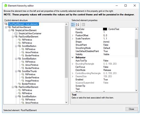 design time basics radlistview telerik ui for winforms