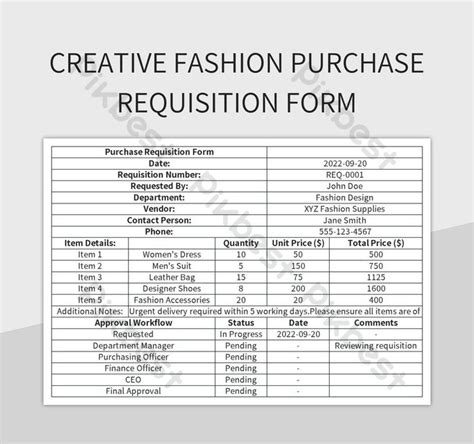 Enhancing Your Creative Fashion Purchasing Process With A Requisition