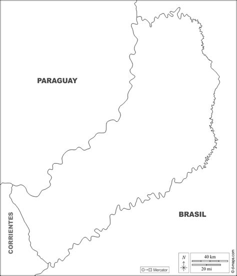 Misiones Mapa Gratuito Mapa Mudo Gratuito Mapa En Blanco Gratuito