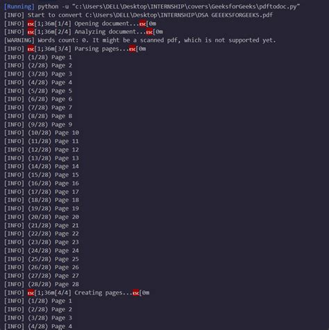 how to convert a pdf to document using python geeksforgeeks