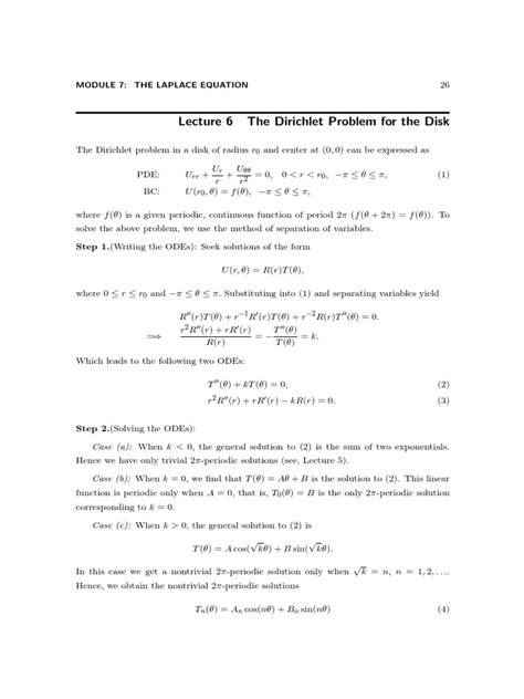 dirichlet problem with series pdf sine partial differential equation