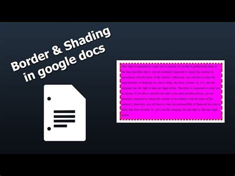 How To Add Border And Shading In Google Docs Document The Graphic Home