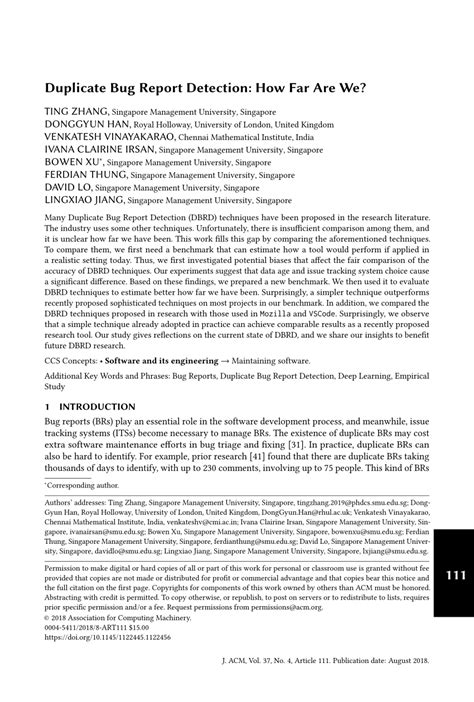 pdf duplicate bug report detection how far are we