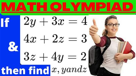 math olympiad problems system of equations math equations olympiad algebra viral youtube
