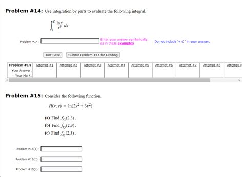 solved problem 14 use integration by parts to evaluate the