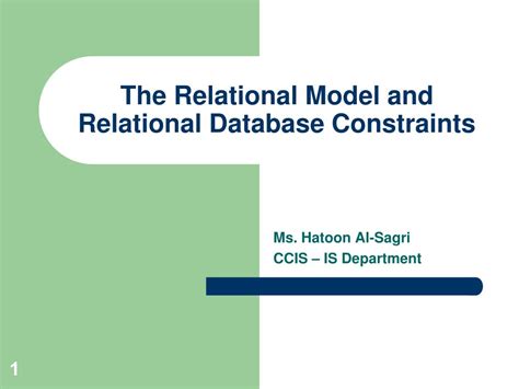ppt the relational model and relational database constraints powerpoint presentation id 5786567
