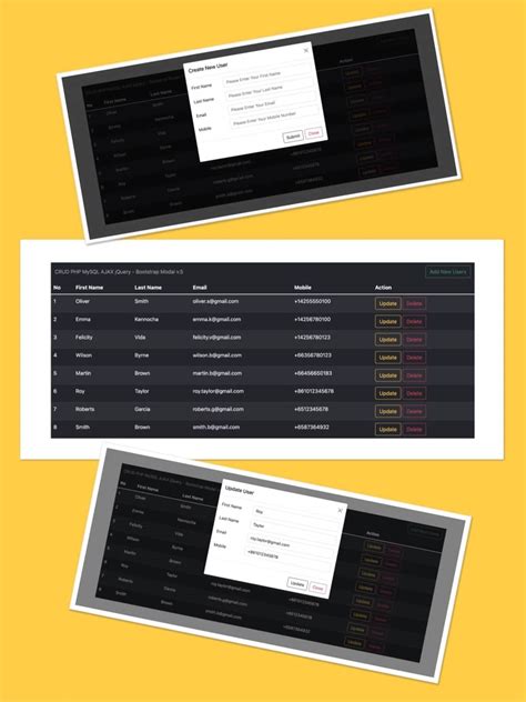CRUD PHP MySQL AJAX JQuery Using Bootstrap V 5 Matter Devs