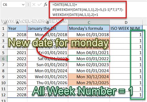 Calculate A Date From The Week Number In Excel