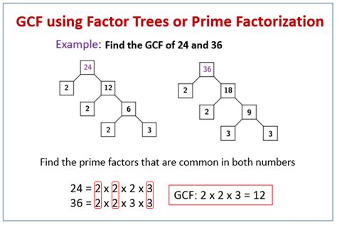 Greatest Common Factor Math Steps Examples Questions Worksheets