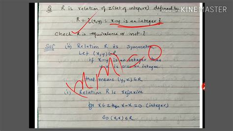 solved numericals on equivalence relation part2 lecture27 discrete mathematics youtube