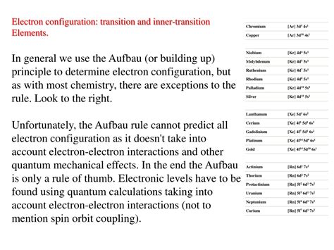 PPT The Transition Elements D Block And Inner Transition Elements
