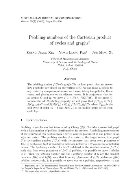 pdf pebbling numbers of the cartesian product of cycles and graphs