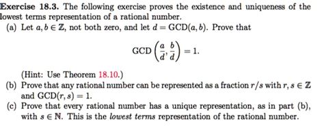 solved exercise 18 3 the following exercise proves the existence and uniqueness of the lowest