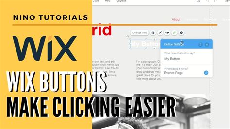 add a button to a wix website wix for beginners wix tutorial youtube