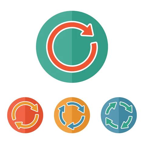 Arrow Sign Reload Refresh Rotation Loop Pictogram Stock Vector Image