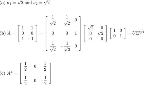 find a the singular values b a singular value decomposi quizlet