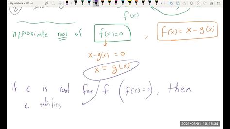 Ch2 Part 1 1 Fixed Point Iteration YouTube