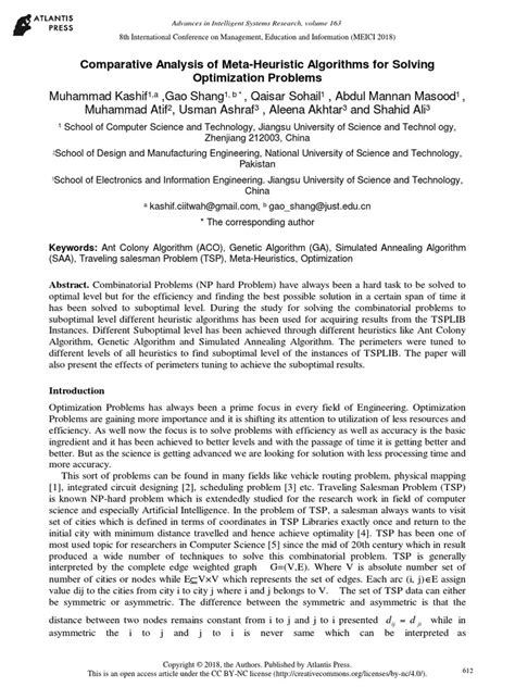 comparative analysis of meta heuristic algorithms pdf genetic algorithm metaheuristic