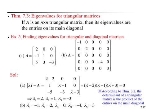 ppt chapter 7 eigenvalues and eigenvectors powerpoint presentation id 3004401