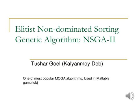 ppt elitist non dominated sorting genetic algorithm nsga ii powerpoint presentation id 1994187