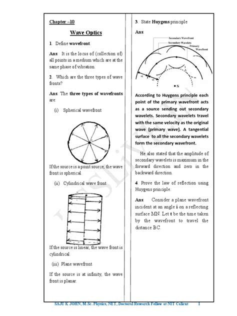 chapter 10 wave optics saju hsslive pdf polarization waves diffraction