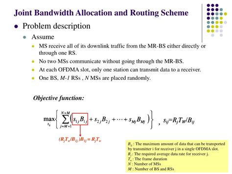 ppt a joint bandwidth allocation and routing scheme for the ieee 802 16j multi hop relay