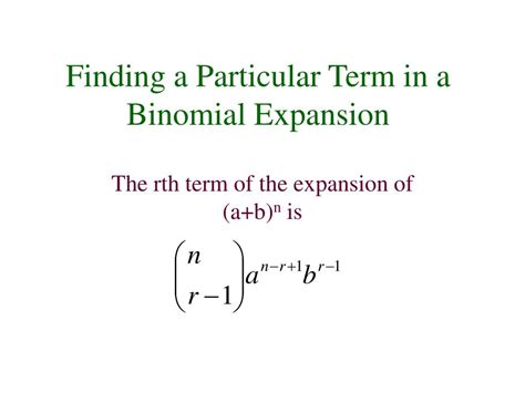 ppt the binomial theorem powerpoint presentation free download id 5750895