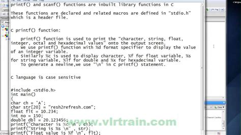 input and output function in c language printf scanf
