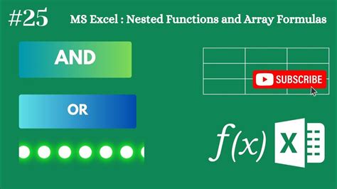 25 nesting and and or in if function in excel youtube