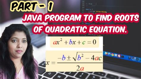 54 quadratic equation java program youtube