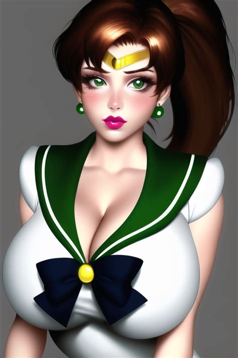 Rule 34 1girls Ai Generated Big Breasts Bishoujo Senshi Sailor Moon Brown Hair Brunette Hair