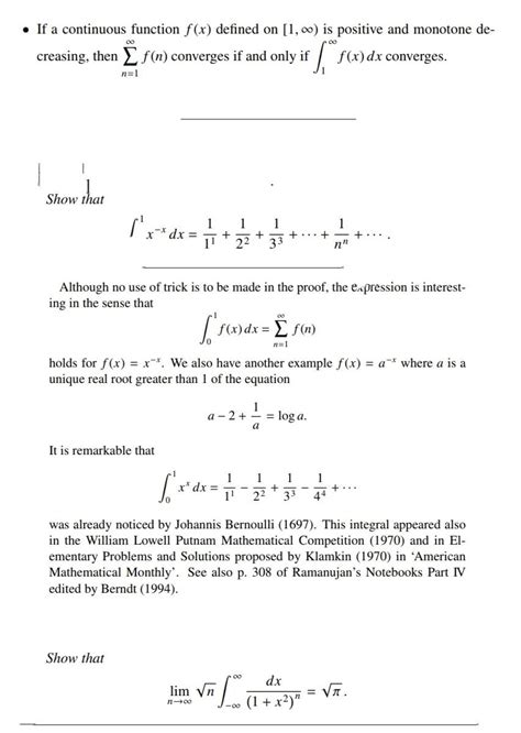 solved if a continuous function f x defined on [1 ∞ is