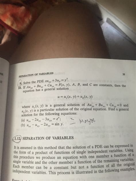 solved separation of variables 35 solve the pde xuxy